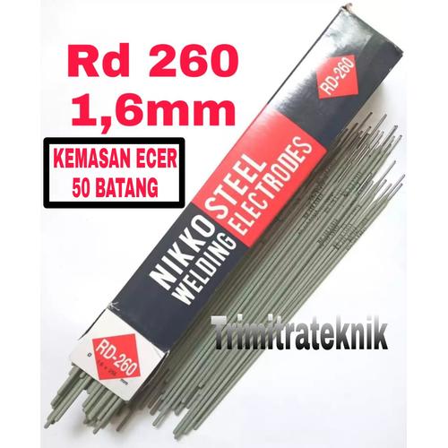 Jual ( 50 Batang ) kawat las RD-260 Diameter 1,6mm x 250mm Isi 50 ...