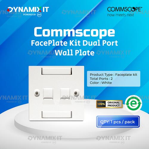 Jual COMMSCOPE AMP FacePlate Kit Dual Port - Wall Plate - Kota Surabaya ...