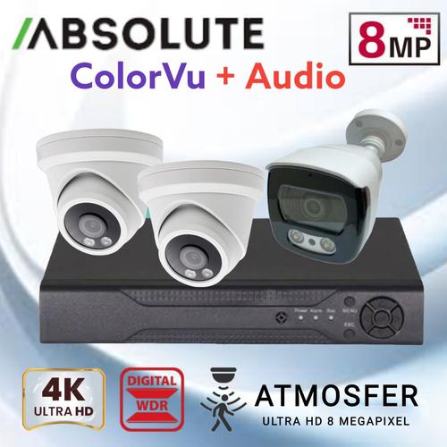 Jual Paket Cctv 4ch 3 Cctv Colorvu Audio 8Mp 2560P Lengkap Tinggal Pasang - HARDISK 1TB ...