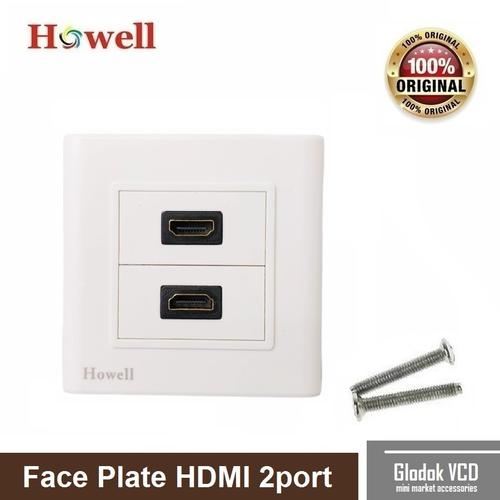 Promo Howell Wall Face Plate / Outlat Socket hdmi Double - HDMI Lurus ...