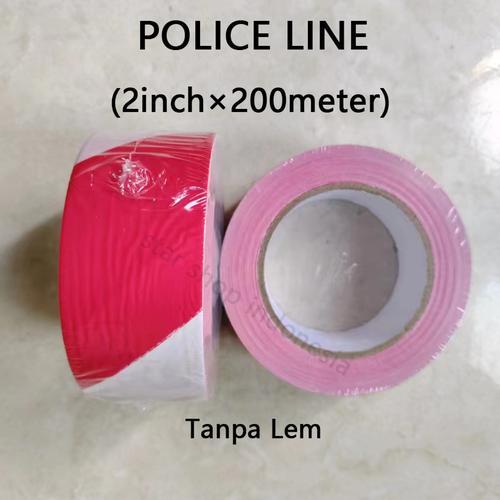 Jual Police Line Merah Putih Police Safety Line Barricade 2" × 200 ...