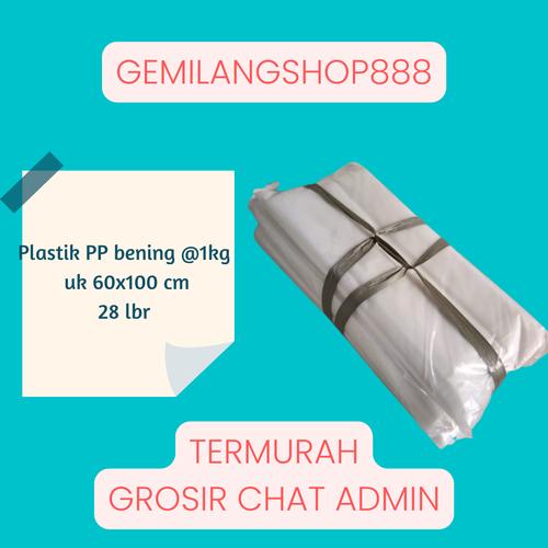 Jual PP 60x100 / plastik bening / plastik laundry / plastik kerupuk (1 ...