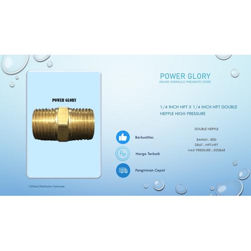 Jual 1/4" NPT X 1/4" NPT DOUBLE NEPPLE / DOUBLE NEPEL HIDROLIK ...