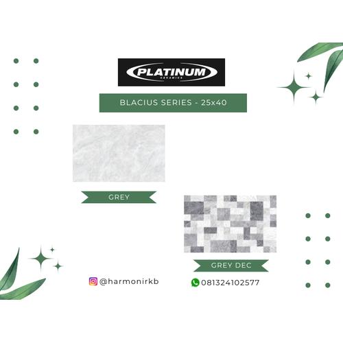 Jual KERAMIK DINDING PLATINUM 25X40 BLACIUS SERIES - Grey - Kota ...