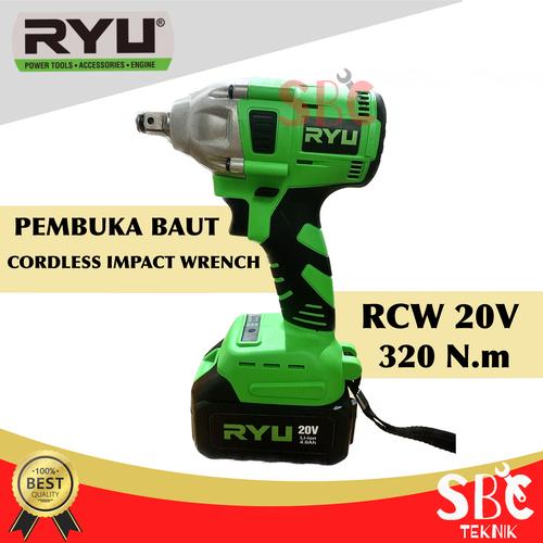 Jual RYU Bor Batre Pembuka Baut RCW20V Cordless Impact Wrench RCW 20 V ...