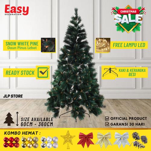 Jual Pohon Natal Premium 1,2 Meter 1.2 / 4Ft SNOW WHITE PINE CHRISTMAS ...