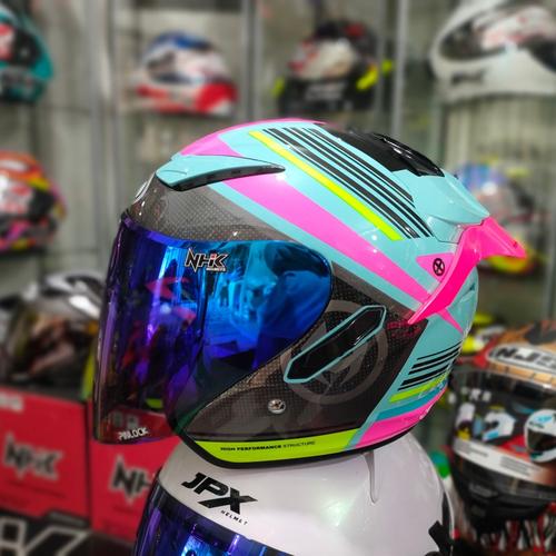 Jual NHK R1 ECTO LIGHT TOSCA PINK PAKET GANTENG half face - Kab. Bogor ...
