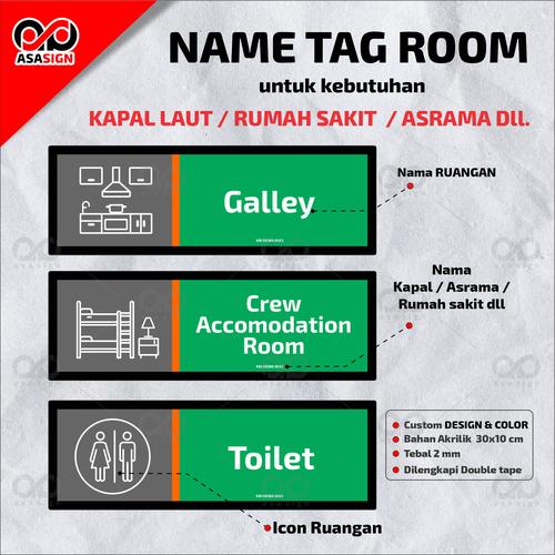 Jual PAPAN NAMA AKRILIK RUANGAN / Name tag room modern dengan Icon ...