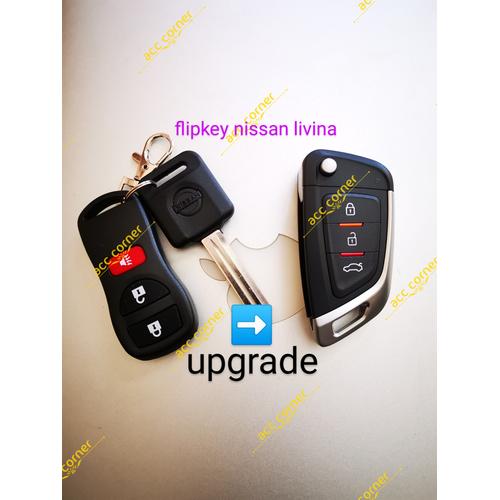 Jual flipkey kunci remote nissan livina xtrail terrano 315mhz model ...