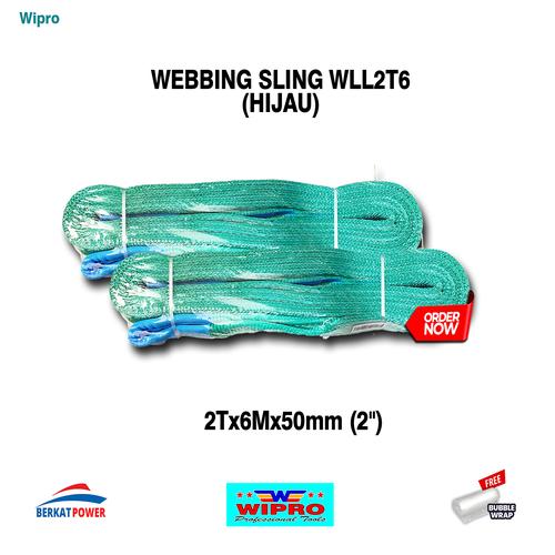 Promo Webbing Sling Wipro 8 Ton 6 meter Warna Biru Tosca 5mm 8'' Cicil ...