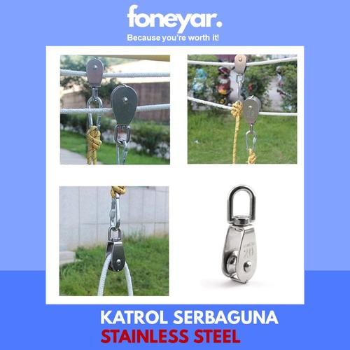 Jual Katrol Kerekan Kecil Serbaguna Swivel Pulley Stainless Steel - M25 ...