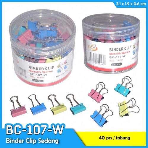 Jual Penjepit kertas Binder clip kecil warna No 107 isi 40 klip ...