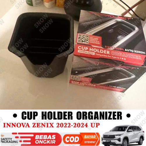 Jual Cup Holder Organizer Mobil Innova Zenix 2022 2024 2025 Hitam ...