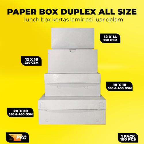 Promo Dus Nasi Duplex Tebal 400Gsm / Snack Box Putih / Katering Box Dus ...