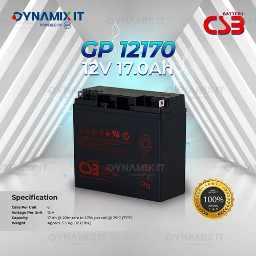 Promo Battery / Baterai UPS CSB GP12170 12V 17Ah - Aki Kering Cicil 0% ...