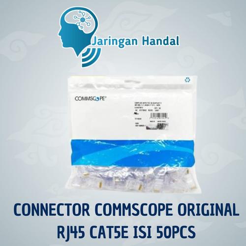 Jual Konektor AMP Original RJ45 Cat5E isi 50pcs (1Pack) Connector ORI ...