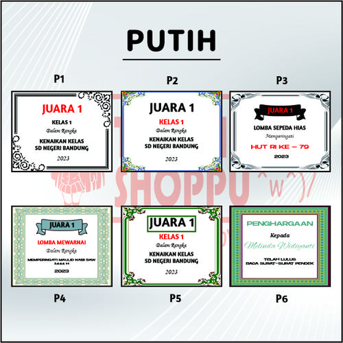 Jual STIKER / LABEL PIALA CUSTOM - PUTIH - Kota Bandung - TAKAHIRO ...