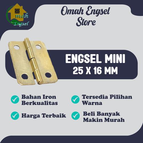 Jual 25 x 16 mm Engsel Mini bronze / engsel kecil antik / engsel kotak ...