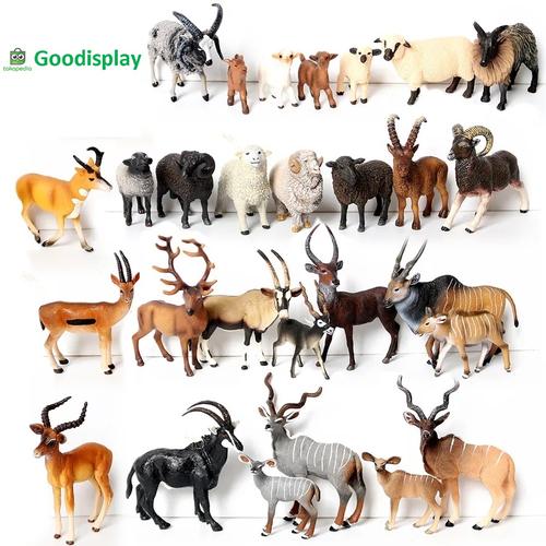 Jual aneka mainan pajangan miniatur hewan animal figure domba rusa ...
