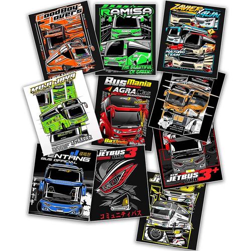 Jual stiker bus mania kids panda stiker bis telolet - model 1 - Kab ...