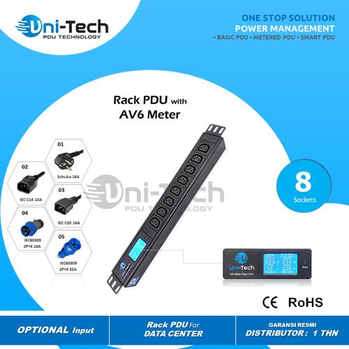 Jual rPDU 8 Sockets C13 with AV6, Input - IEC309 2P+E 32A - Kota Bekasi ...