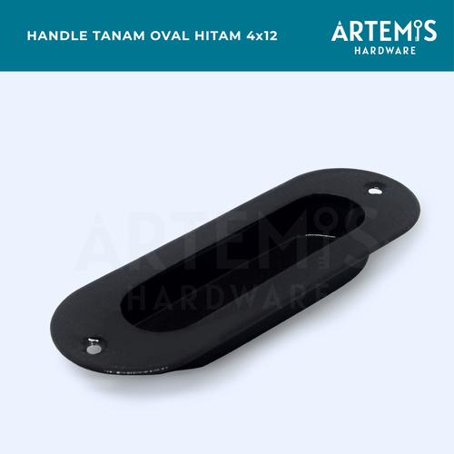 Jual Handle tanam 4x12 Oval - Gagang Pintu Geser Hitam - Black Pull ...