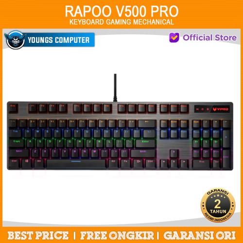 Jual RAPOO V500 Pro Gaming Mechanical Backlit Wired+Wireless 2.4G+ BT - Kab. Sleman - YOUNGS ...