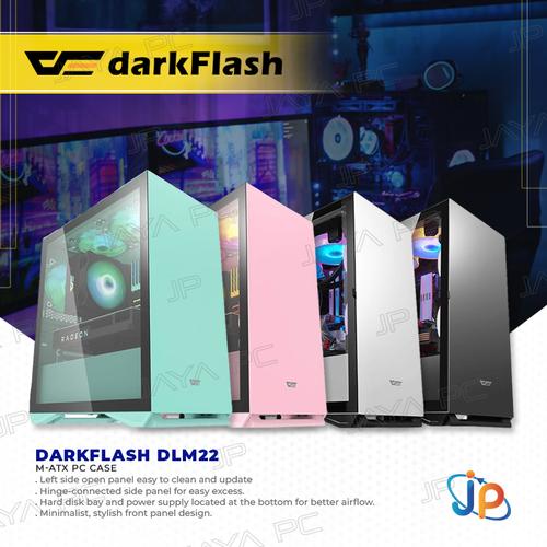 Promo darkFlash DLM22 M-ATX PC CPU Case - Tempered Glass Casing - Hitam ...