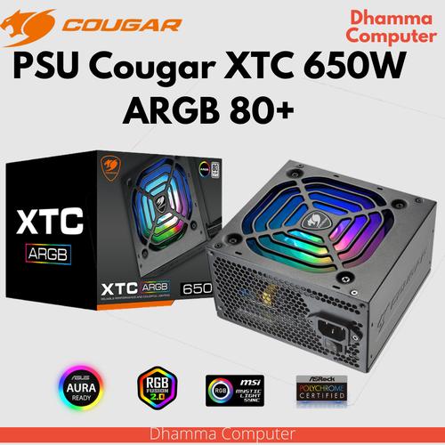 Jual PSU Cougar XTC 650W ARGB 80+ Certified Power Supply PSU 650W 650 ...