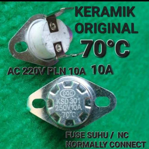 Jual THERMOSTAT TERMOSTAT BIMETAL KSD301 250V10A °c keramik ori original - 70°C - Kab. Bekasi ...