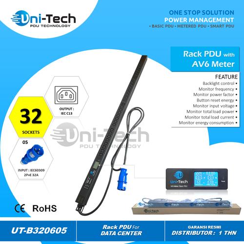 Jual rPDU 32 Sockets C13 with AV6 Meter (32A) - Kota Bekasi - UNITECH PDU Store | Tokopedia