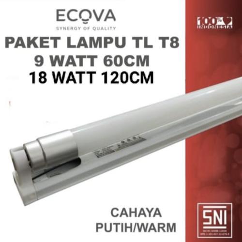 Jual Lampu TL Led 18Watt 120CM Ecova 9W 60CM Ecova - Kuning, 120CM 18Watt - Kota Tangerang ...