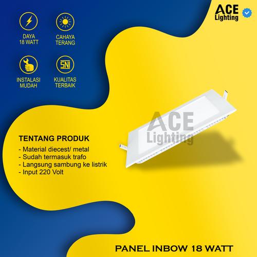 Jual Lampu panel inbow 18 watt downlight plafon kotak 18w - WarmWhite ...