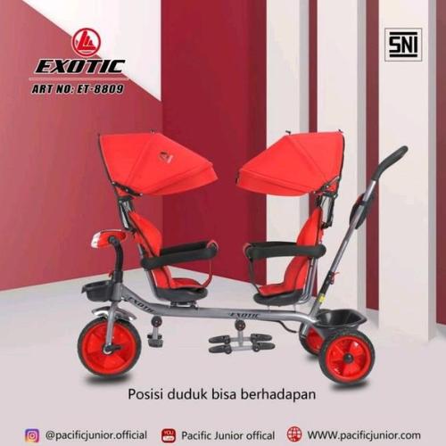 Jual Sepeda Roda Tiga Anak Balita Boncengan Exotic Et 008 8809 Light ...