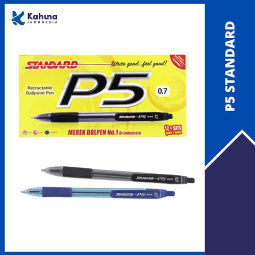 Jual Ballpoint Standard P5 0.7 Hitam dan Biru Isi 12pcs [5020074 ...