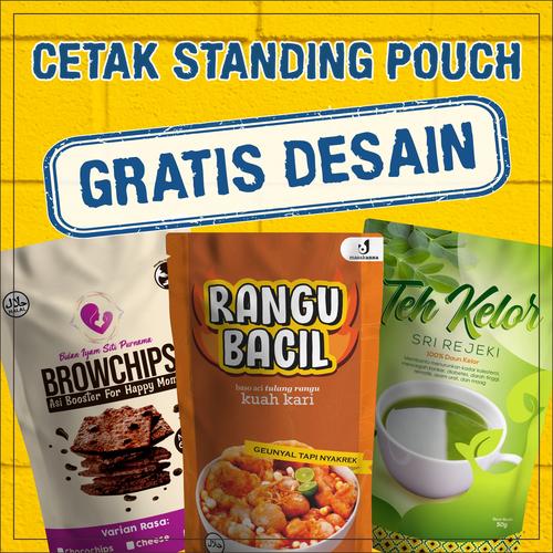 Promo CUSTOM CETAK STANDING POUCH KEMASAN MAKANAN RINGAN CEMILAN SNACK ...