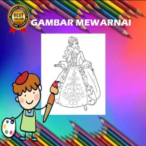Jual Gambar Sketsa Mewarnai / Barbie / Part 2 / Gambar Mewarnai A5 ...