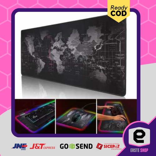 Jual Mouse Pad Tatakan Meja Gaming Komputer XL Peta Dunia + LED RGB - MP10 - Jakarta Barat ...