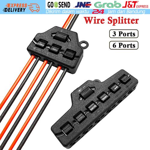 Jual Splitter Konektor Terminal Kabel Lampu Led 1 In 3 Out 1 Ke 6 Warna ...