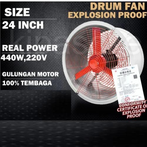 Jual Explosion Blower Proof Axial Fan 24 inch Eksos Drum Fan 220V ...