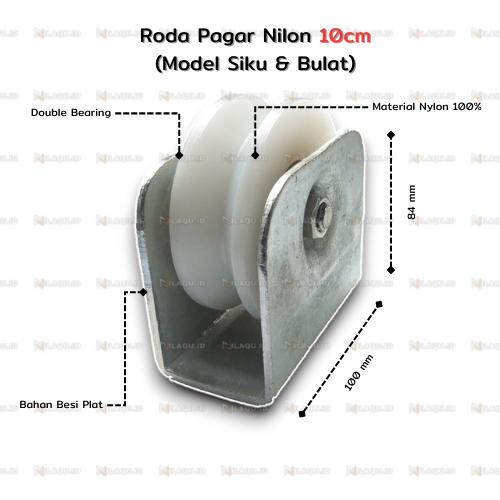 Jual Roda nilon pagar dorong roda pagar besi stainless pintu - ukuran ...