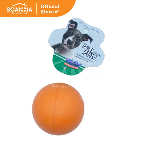 Jual SCANDIA Bola Mainan Anjing Hewan Dog Rubber Ball Solid Orange ...