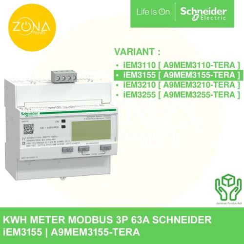 Jual Kwh Meter Schneider 3 Phase Modbus 63A Direct Iem3155 A9Mem3155 ...
