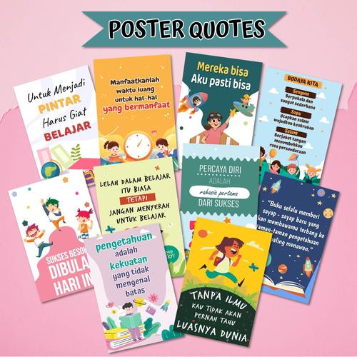 Jual Poster Motivasi Kata Mutiara - Poster Quotes Anak - Pajangan ...