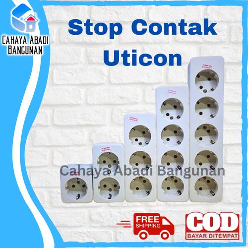 Jual Stop Kontak Uticon 1 2 3 4 5 Lubang ST 118 128 138 148 158 - 1 ...