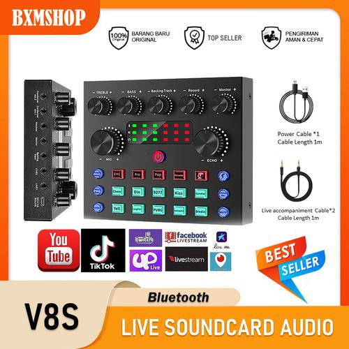 Promo Sound card V8 Mixer Bluetooth SoundCard V8 Audio Soundcard V8S ...