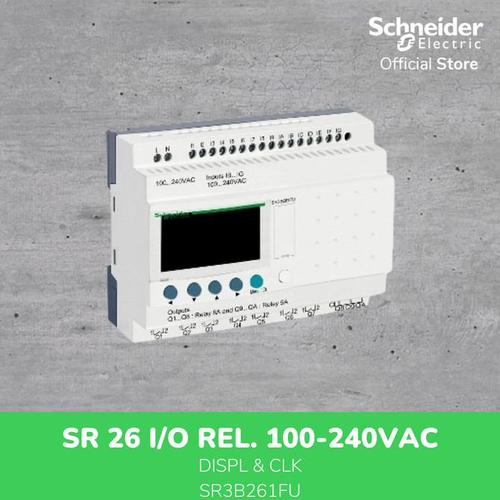 Jual Schneider Electric Sr 26 I/O Rel. 100-240Vac Displ & Clk-Sr3B261Fu ...
