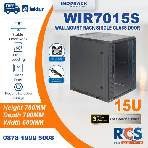 Jual Wallmount Rack INDORACK Single Door Rak Server 15U D. 700mm ...