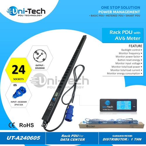 Jual Stop Kontak Rack PDU 24 Sockets DIN49440 with AV6 Meter (32A ...