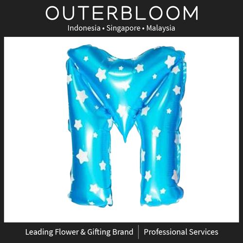 Jual Balon Huruf / Balon Angka / Balon Ulang Tahun - Blue Huruf F ...